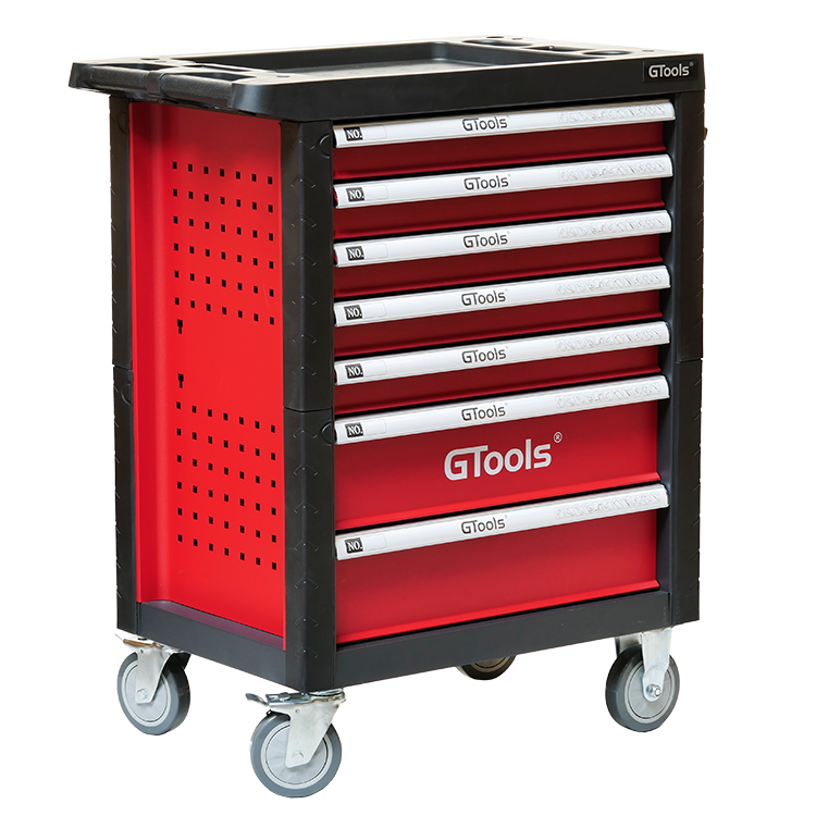 Wózek narzędziowy z wyposażeniem "B" GTOOLS GT-001-B CZERWONY - Sklep ANB